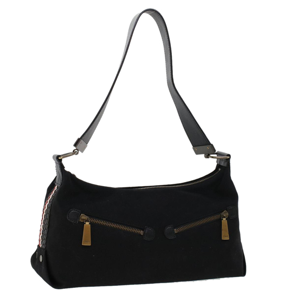 Chloe | Bags | Chloe Shoulder Bag Canvas Black Auth Bs697 | Poshmark